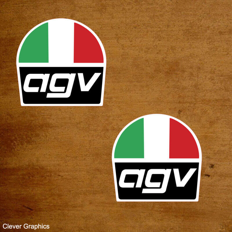 AGV Helmet Stickers, Pair of classic AGV stickers.