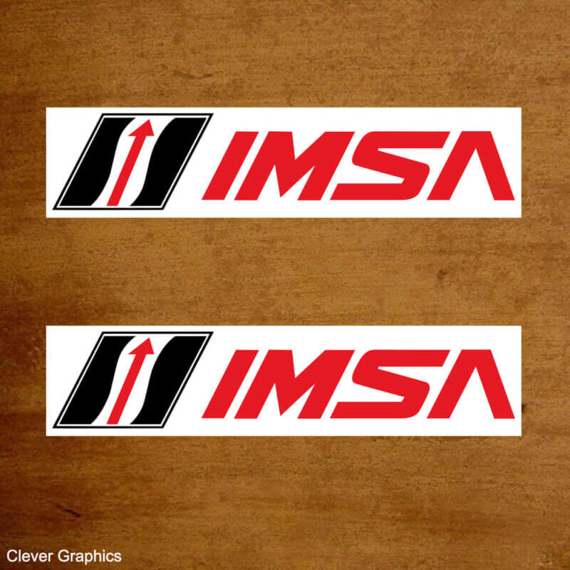 Pair of IMSA Stickers by Clever Graphics.