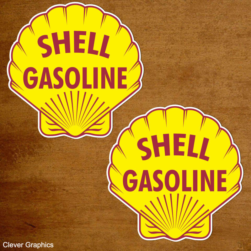 Shell Gasoline STICKERS, Classic Shell Stickers.