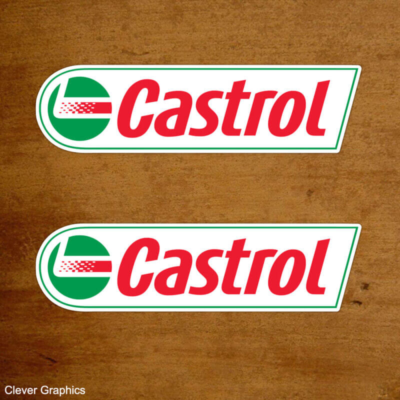 Pair Of Castrol (2006) Stickers, Pair of classic stickers.